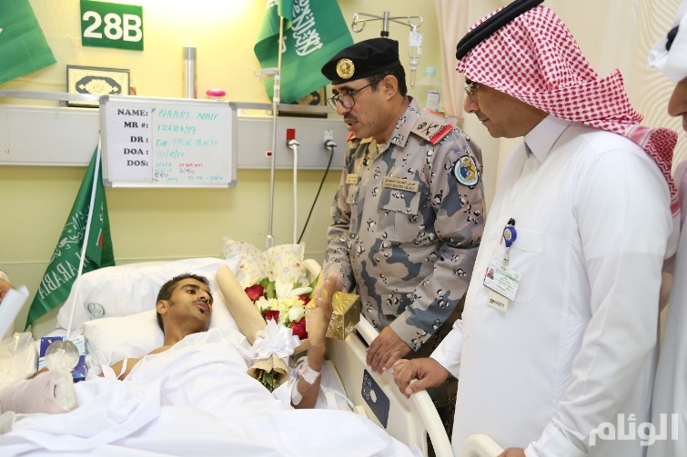بالصور اللواء الزهراني يزور مصابي حرس الحدود بعمليات عاصفة الحزم